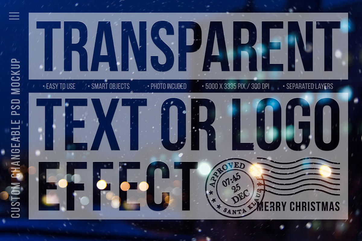 Transparent text or logo effect, an Advertising Mockup by Zimages