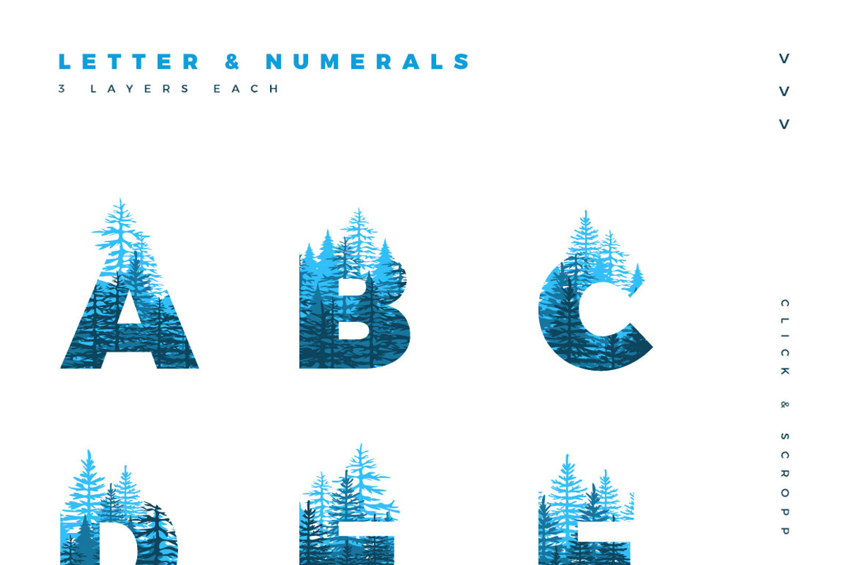 Forests Layered Font, a Font by Graphicdome