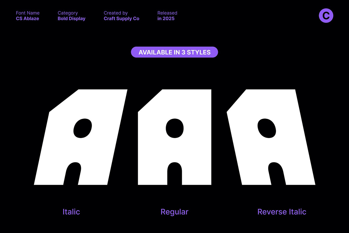 CS Ablaze – Brutalist Display Font