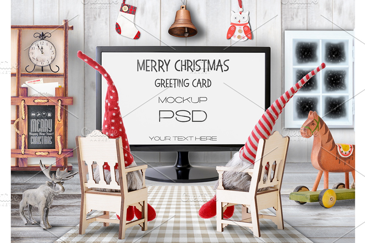 Christmas Mockup Scene Creator, a Household Mockup by ELFIVETROV DESIGN