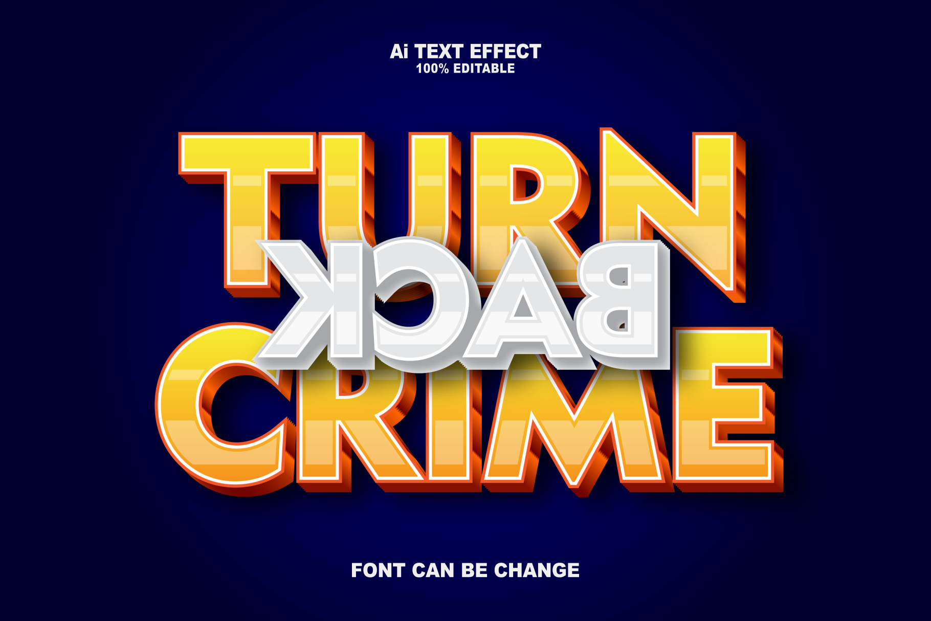 Turn Back Crime Text Effects., a Layer Style Add-On by ModalTampang ...