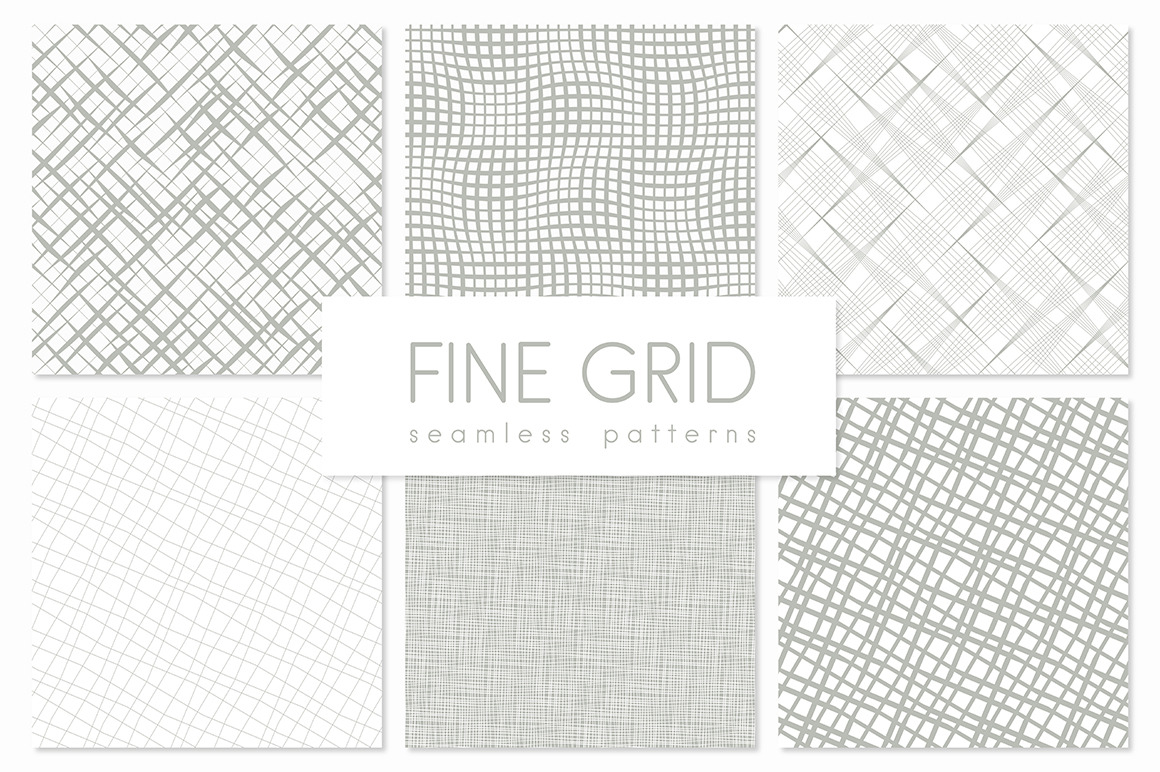 Fine Grid. Seamless Patterns Set, a Pattern Graphic by Curly_Pat