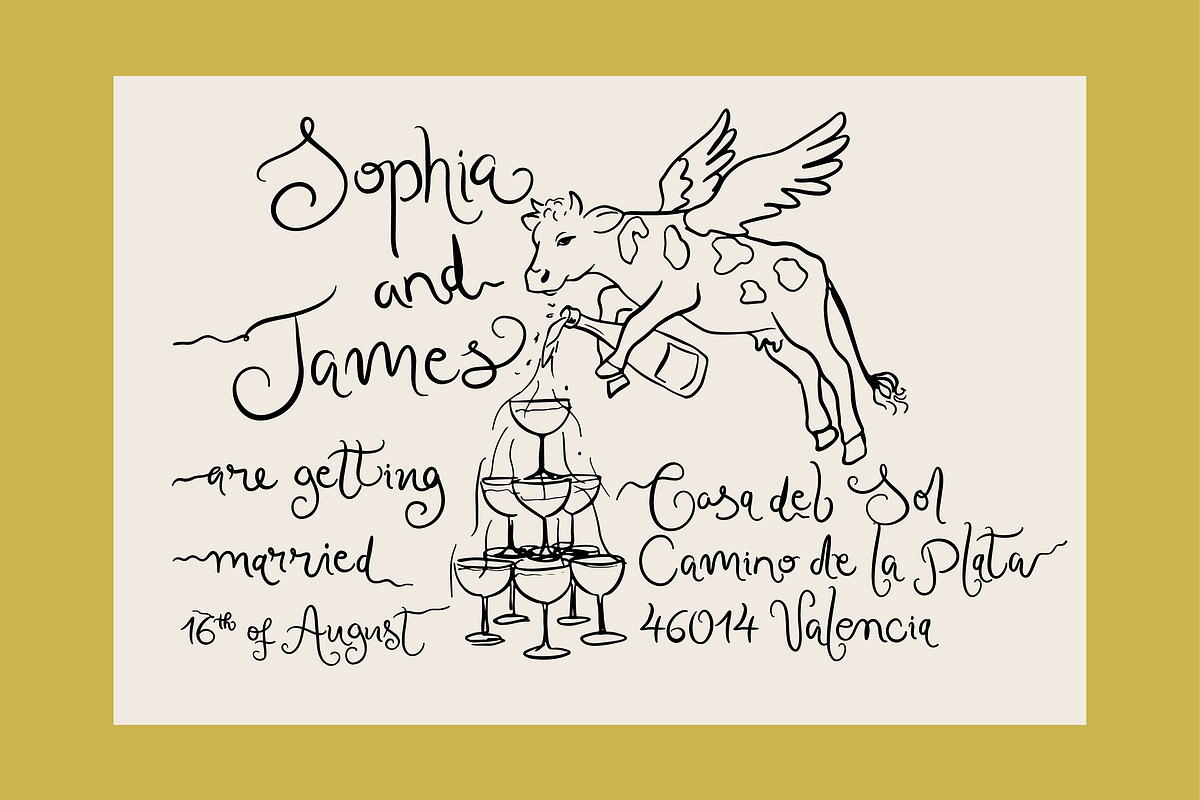 Letters from Madelyn - Script Font, a Handwritten Font by PeachCreme