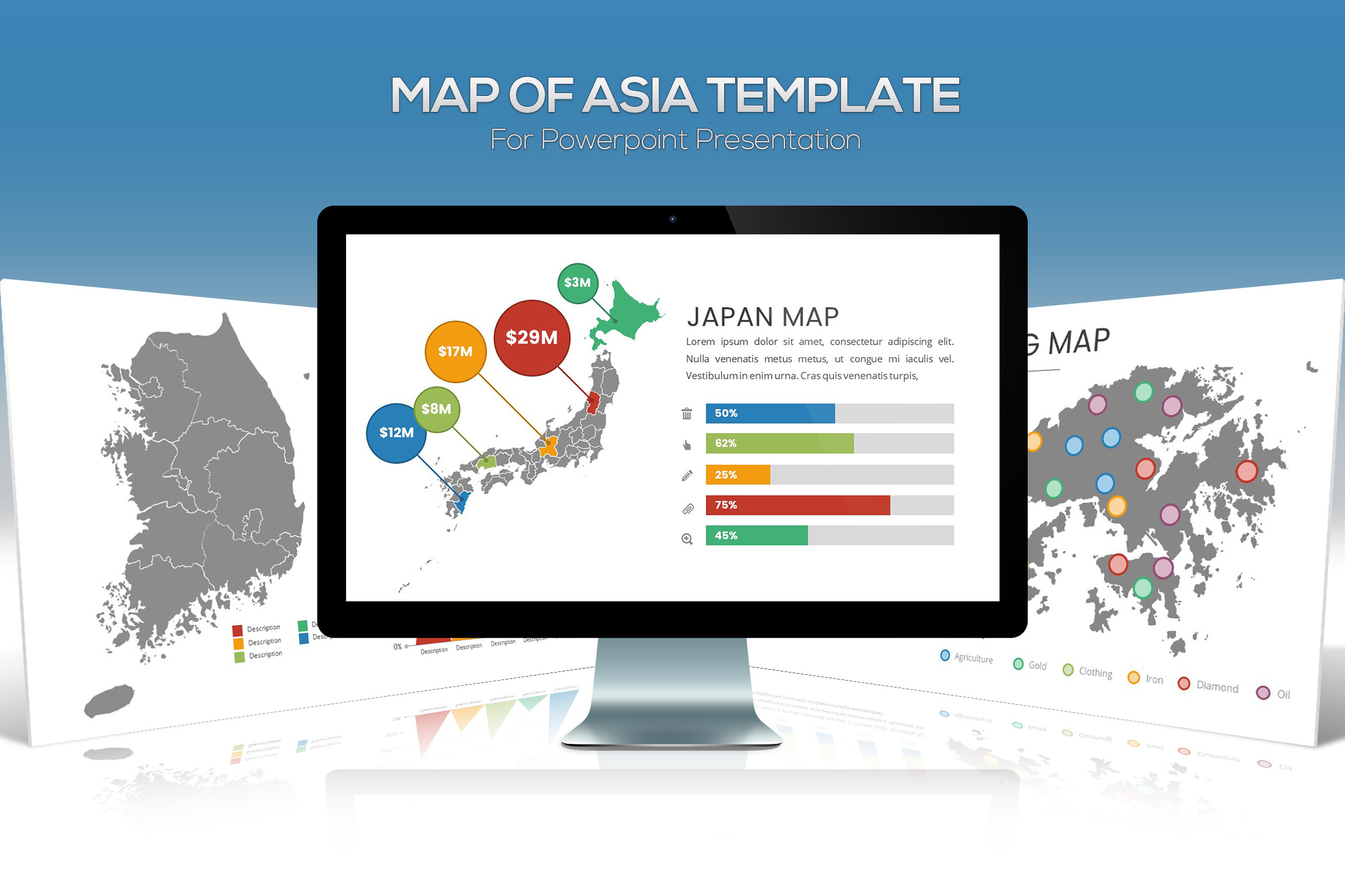 Asia Maps Powerpoint Template, a Presentation Template by SlideFactory