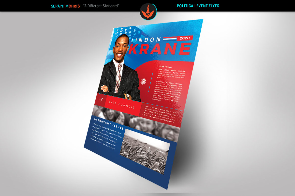Political Candidate Flyer Template, a Flyer Template by SeraphimChris