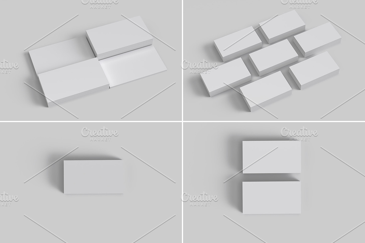 Business Card Stack Mockup, a Print Template by Illusiongraphic