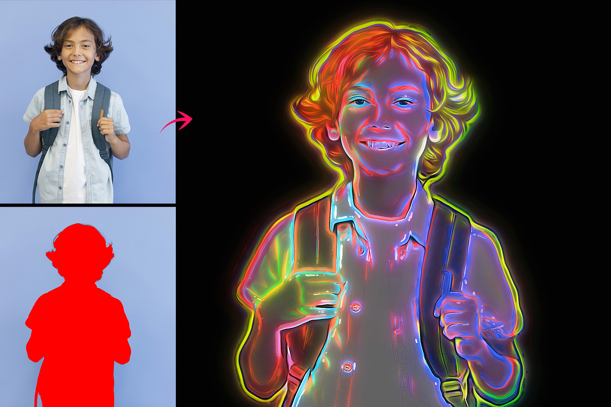 Neon Painting Effect, an Action Add-On by MRI STUDIO