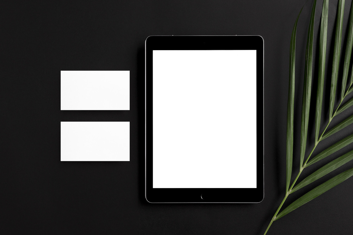 iPad & Business Card Photo Mockup, an iPad Mockup by Moyo Studio
