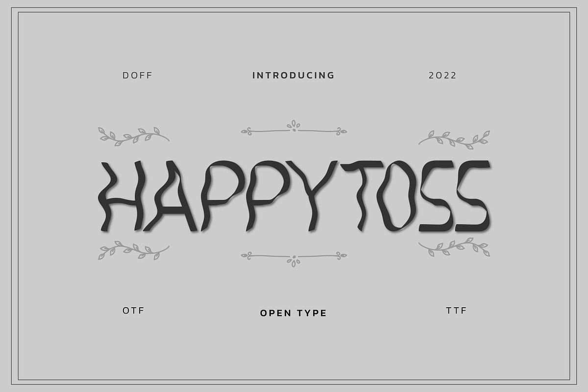 Happy Toss Display Typeface, a Serif Font by infernostudio3