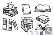 Educational books icons collection | Education Illustrations ~ Creative ...