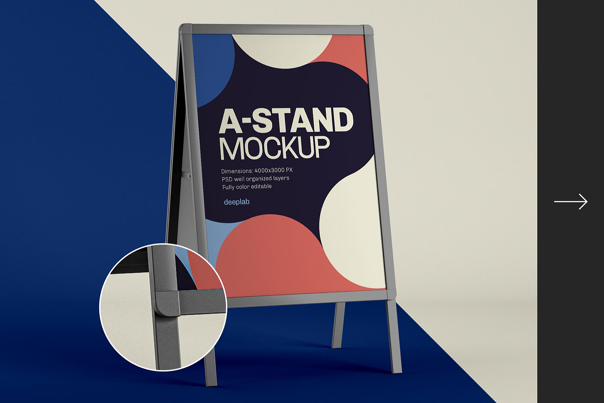A Stand | Board Mockup, a Print Template by Deeplab