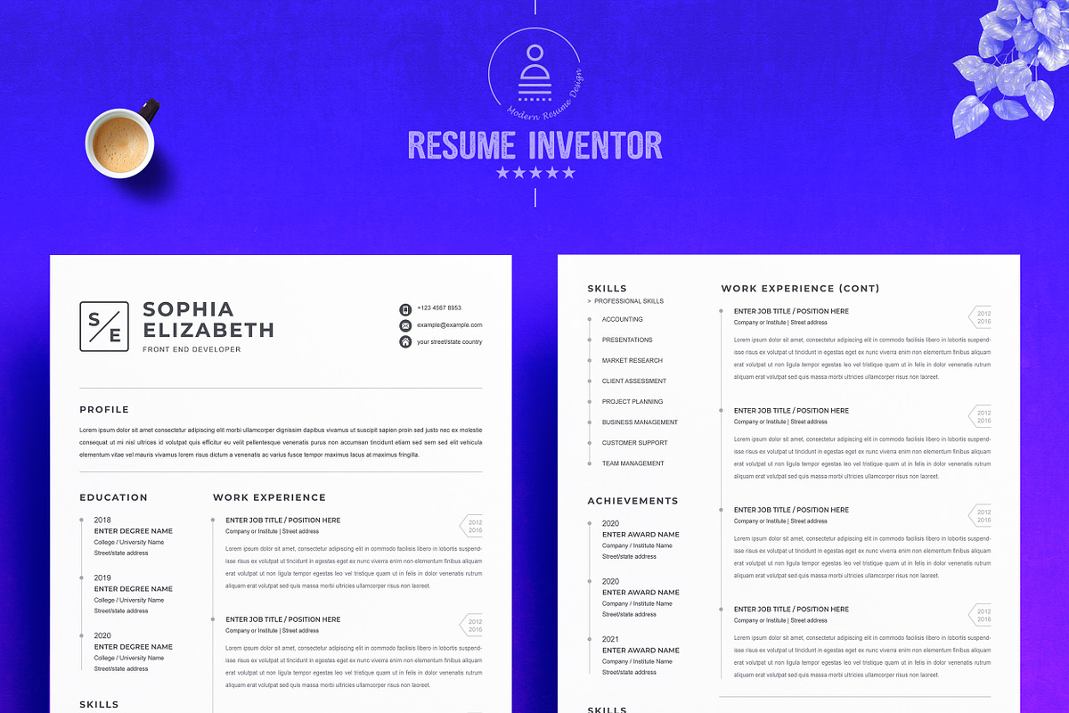 Simple & Clean Word Resume Template, a Resume Template by ResumeInventor