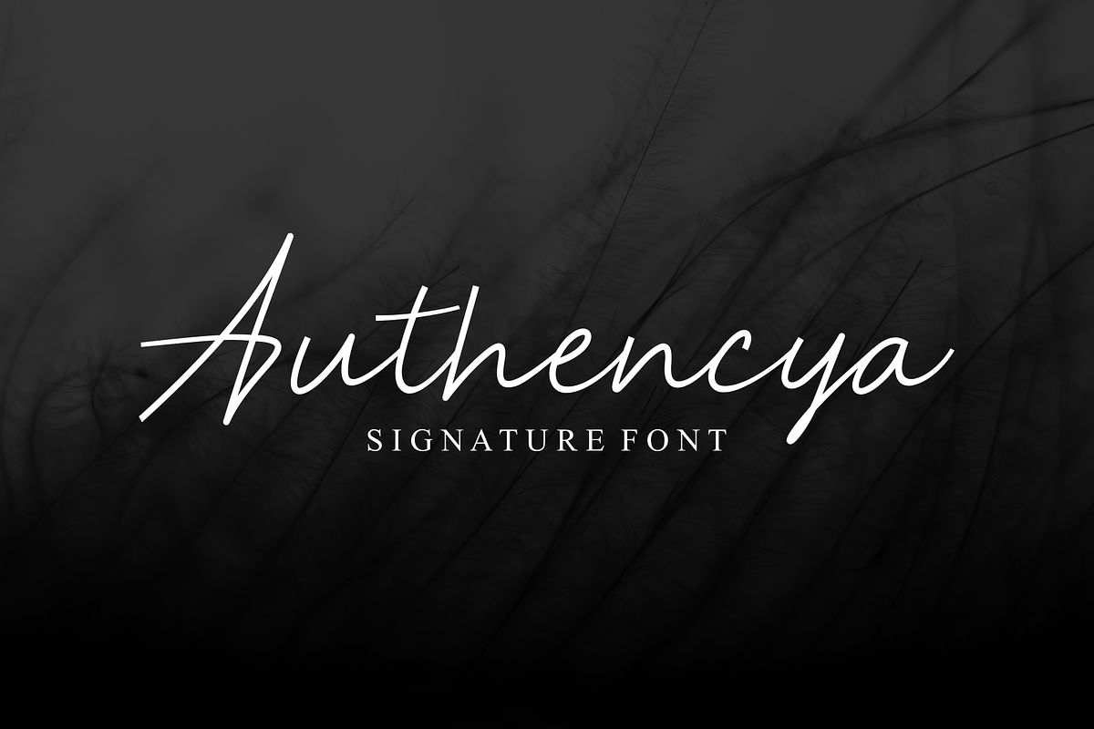Authencya | Signature Font, a Script Font by windestrian