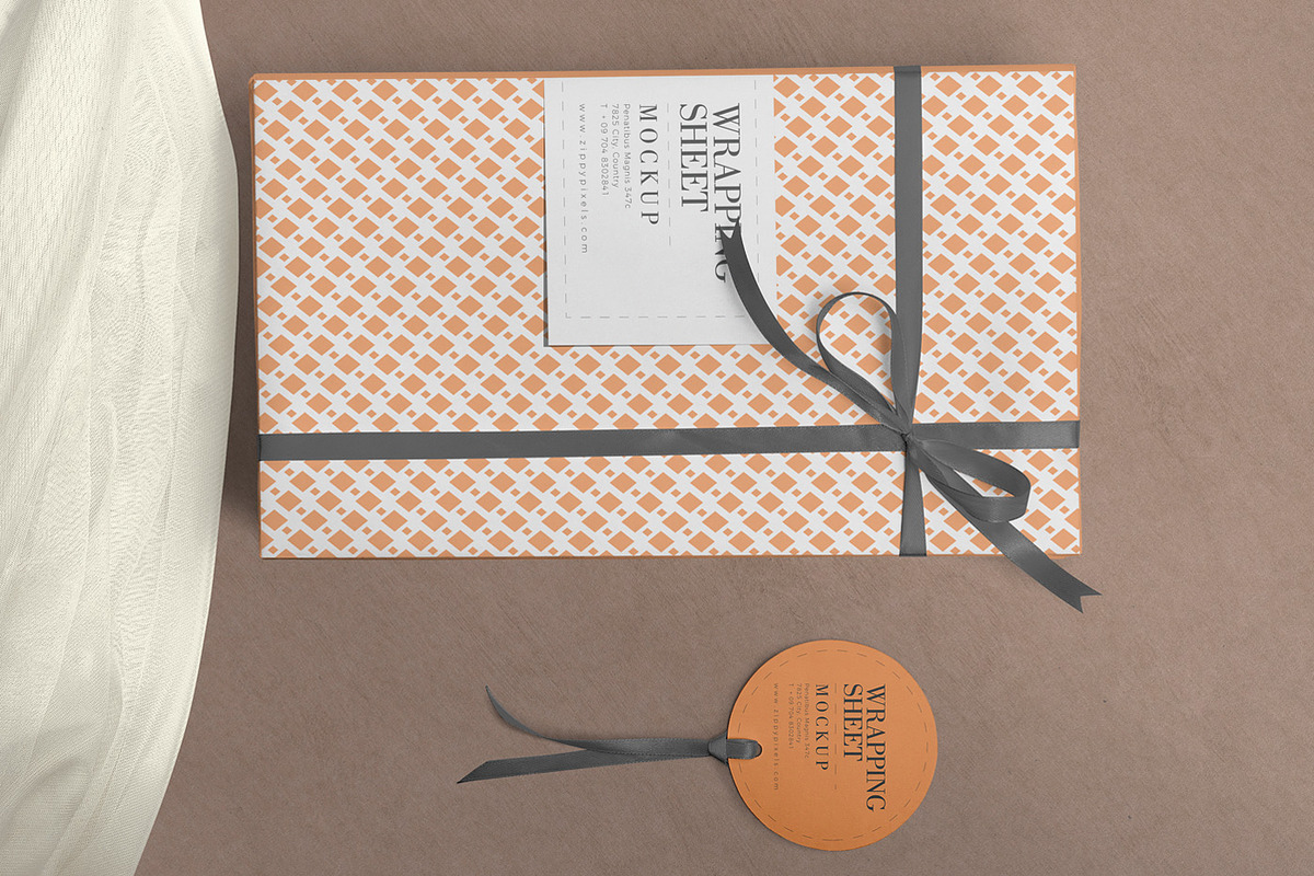 Wrapping Paper Mockups, a Packaging Mockup by ZippyPixels