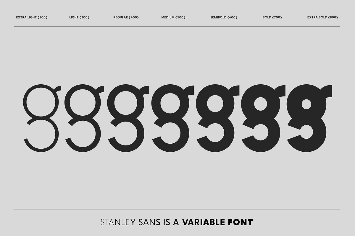 Stanley Sans Modern Geometric Variable Font Family
