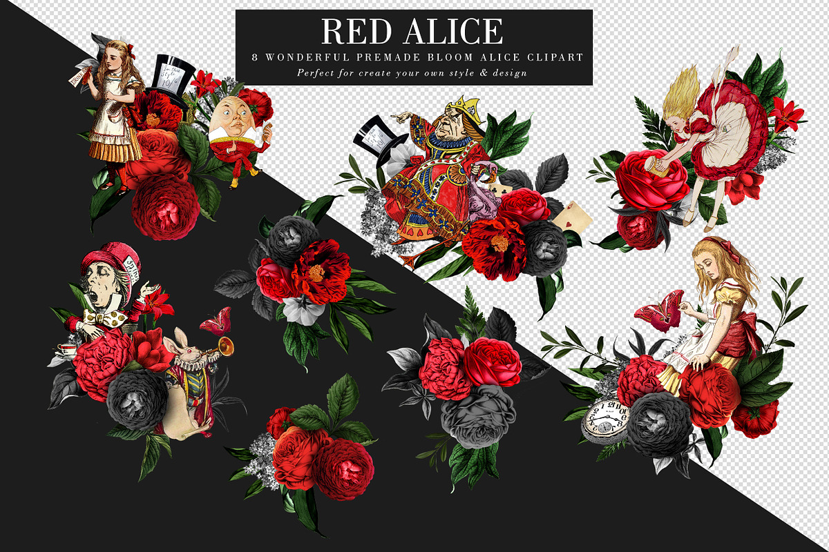 Red Alice in Wonderland, an Illustration by Luiz da Rolt Grathwohl