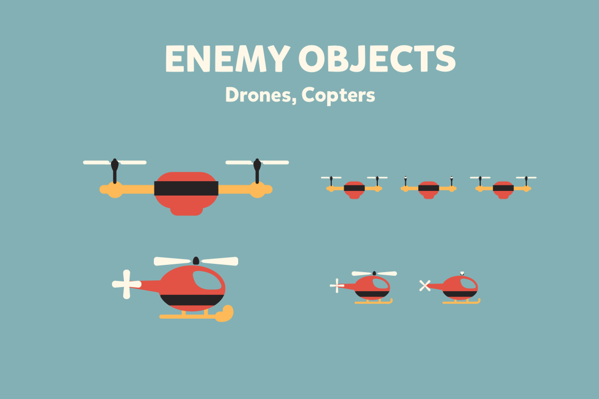 Balloon Kit - Flat 2D Game Assets, an Illustration by Classy Circle Designs