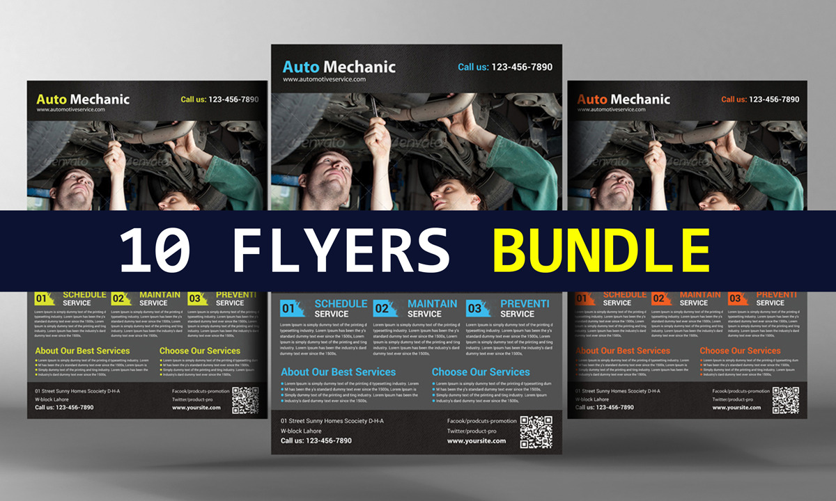 10 Multipurpose Flyers Bundle, a Flyer Template by graphicforest