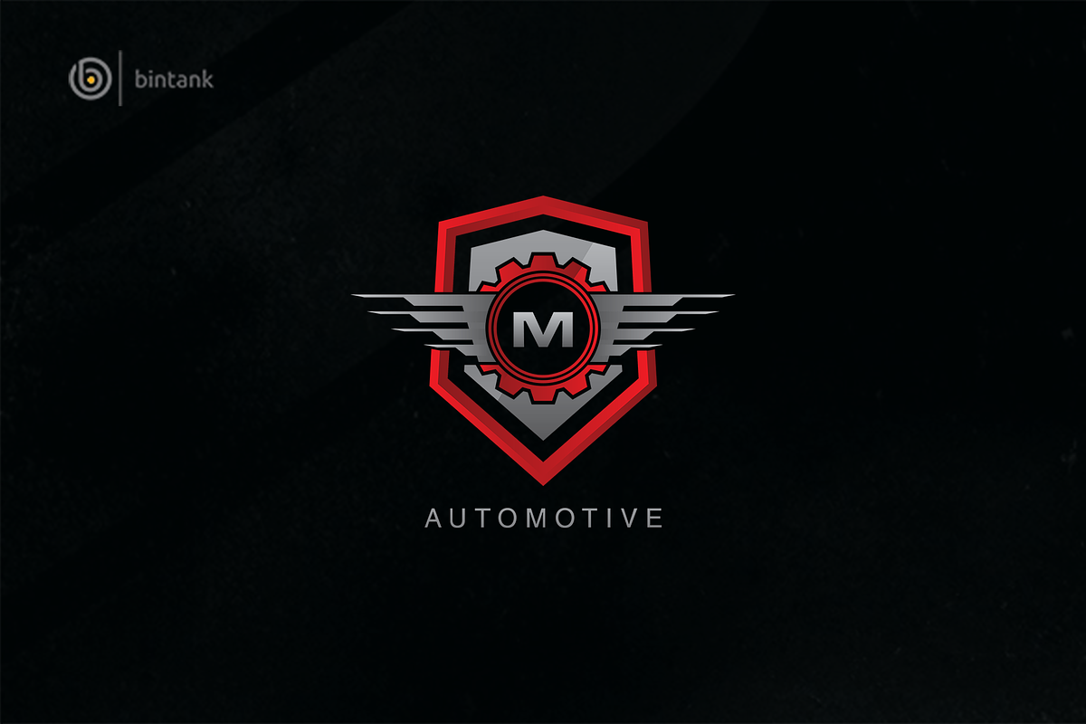 M Letter - Auto Shield Logo, a Branding & Logo Template by Bintank Studio
