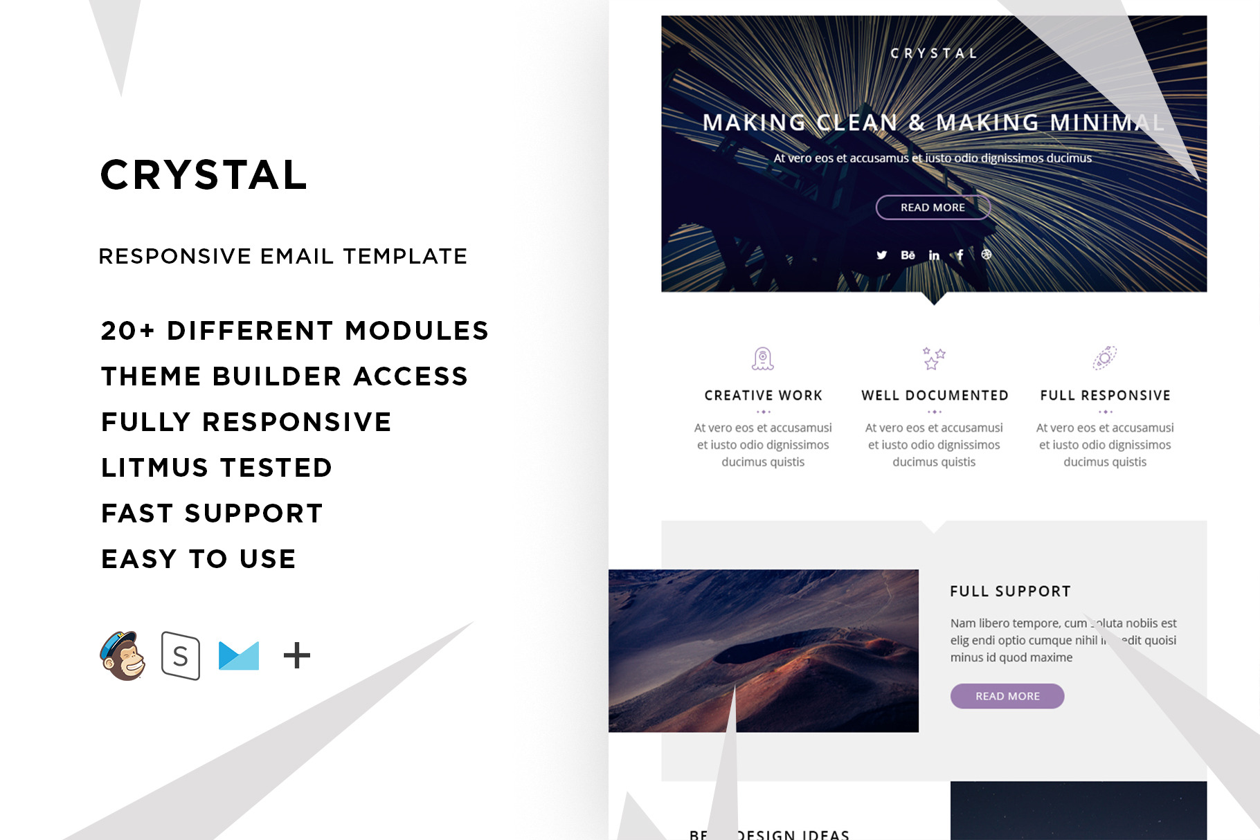 Crystal – Responsive Email template, an Email Template by ThemesCode