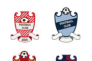Set of football soccer crests logos, an Education Illustration by Funky ...