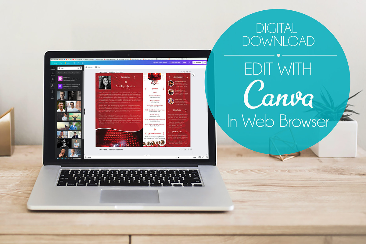 Christmas Event Program Canva Template