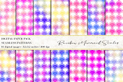 Rainbow Mermaid Scales Digital Paper, a Pattern Graphic by BonaDesigns