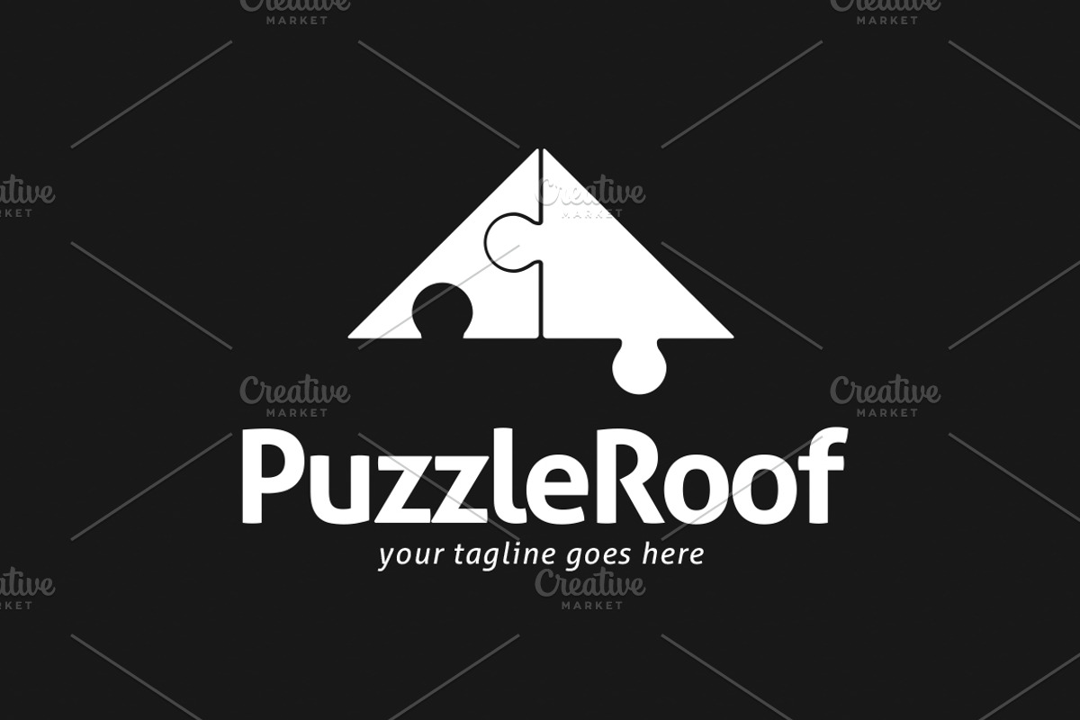Puzzle Roof Logo Template, a Branding & Logo Template by PixaSquare