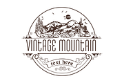 vintage mountain | Graphic Objects ~ Creative Market