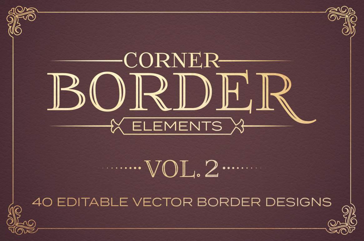 Corner Border Elements Vol. 2, an Object Graphic by Dandylyon Designs