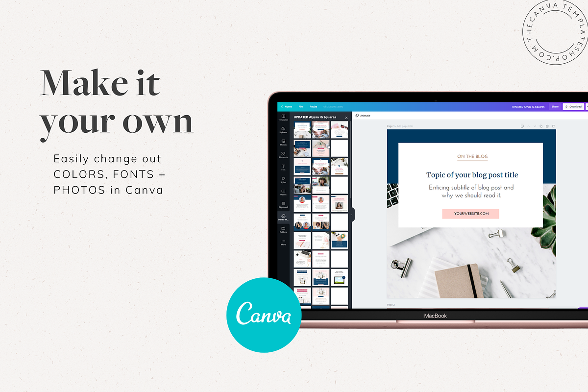 Alyssa IG Squares Canva Templates, a Social Media Template by The Canva ...