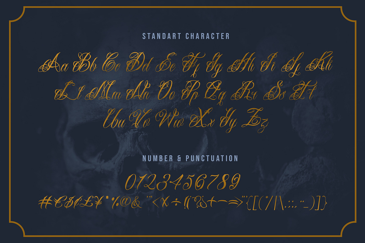 Sinister - Tattoo Script Font, a Script Font by Brightone