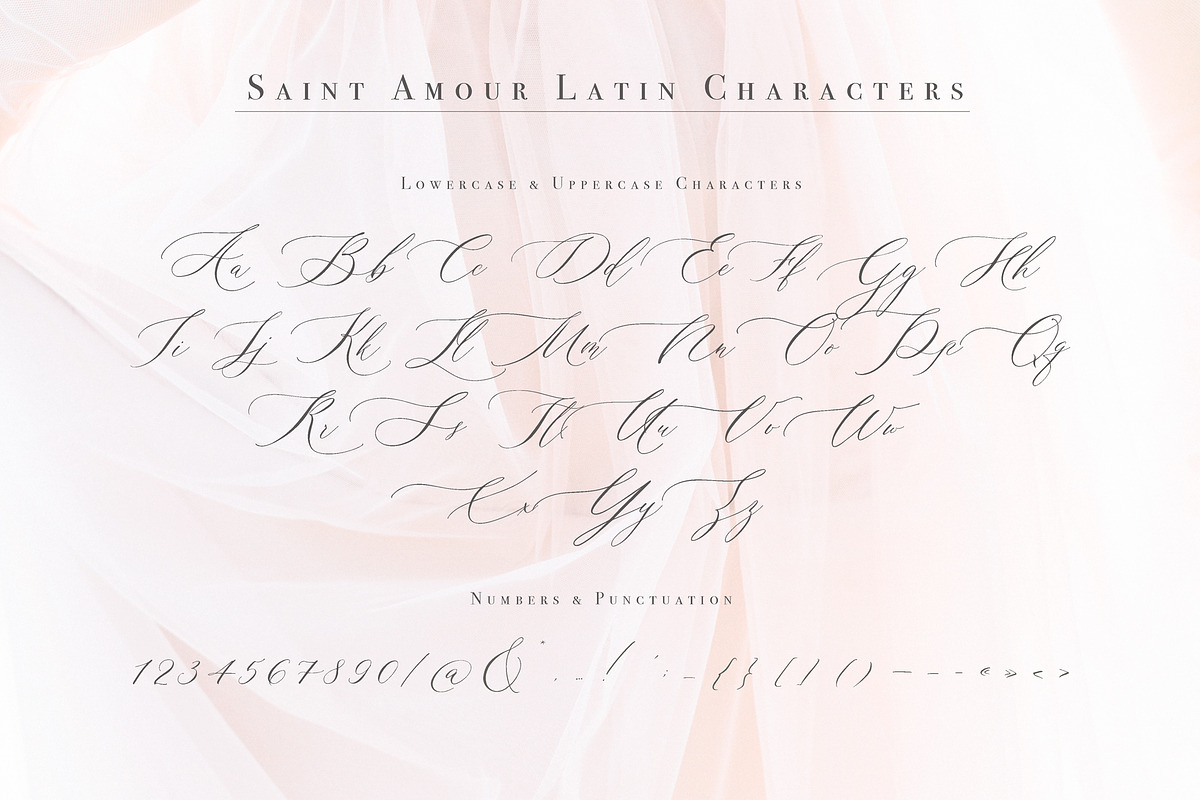 Saint Amour Script, a Script Font by Calamar Studio