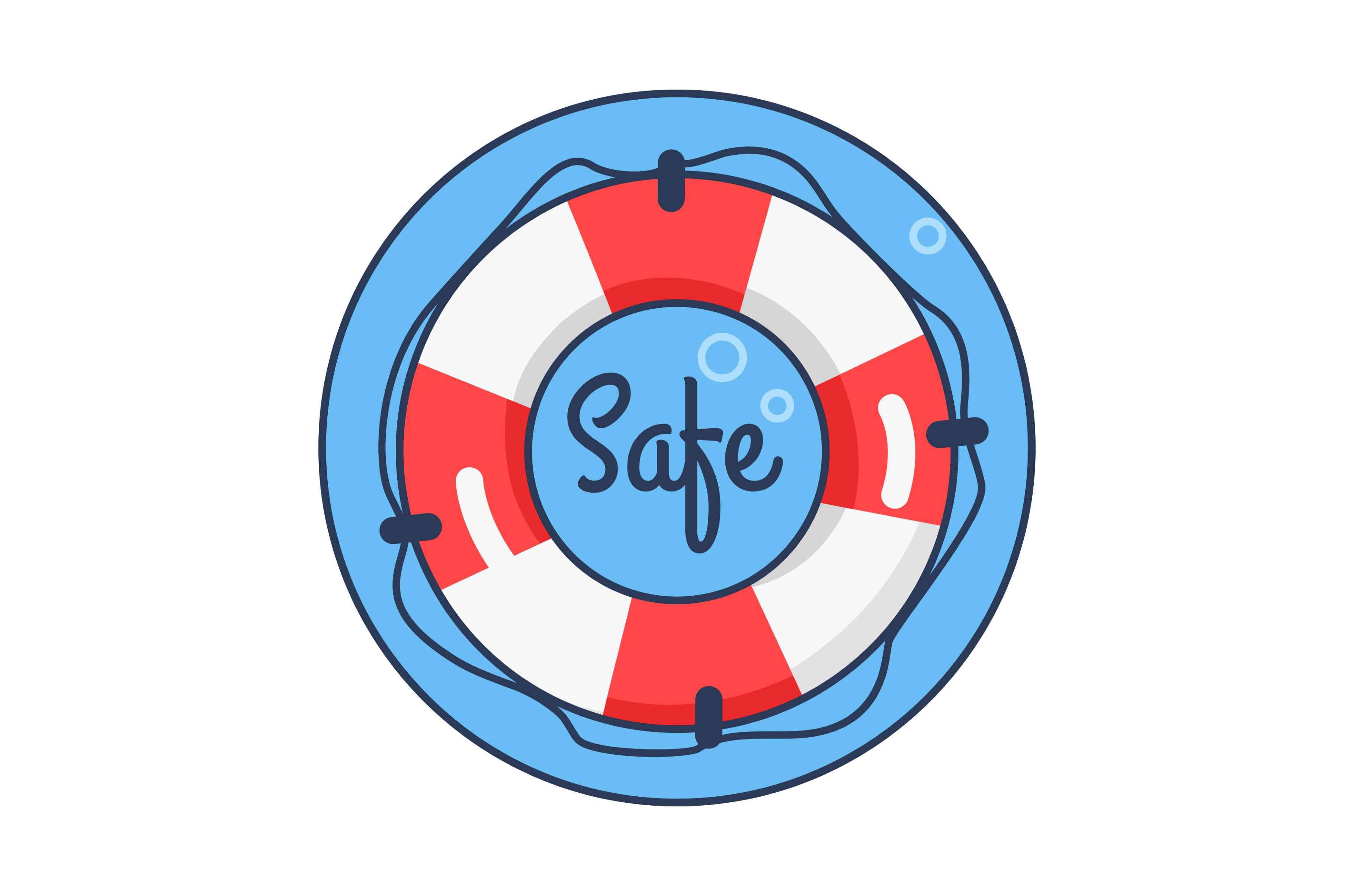 Safe Lifebuoy Rounded Icon Vector, an Object Graphic by robuart ...