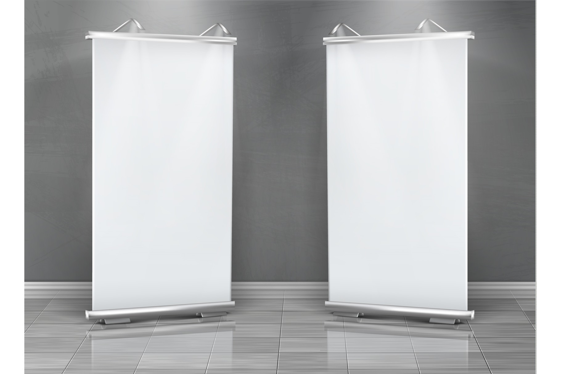 Vector blank roll up banners, an Object Graphic by BCP.group | Creative ...