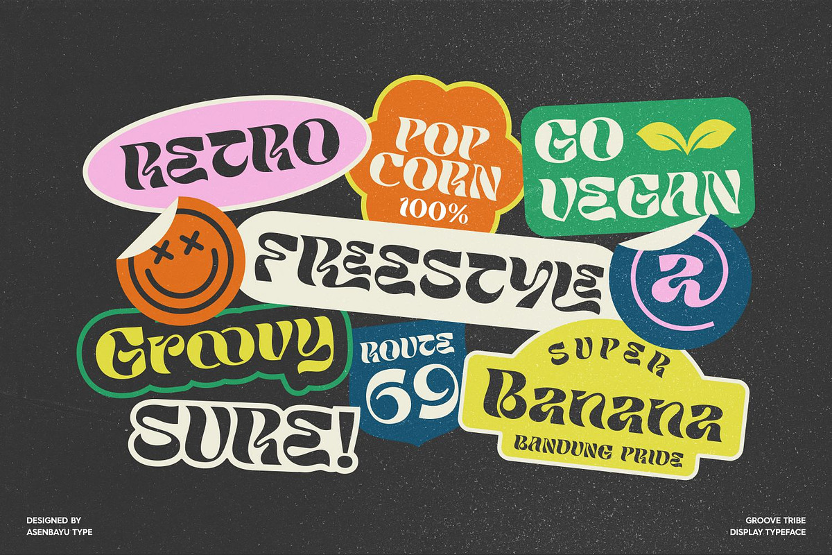 Groove Tribe - Groovy Display Font | Creative Market