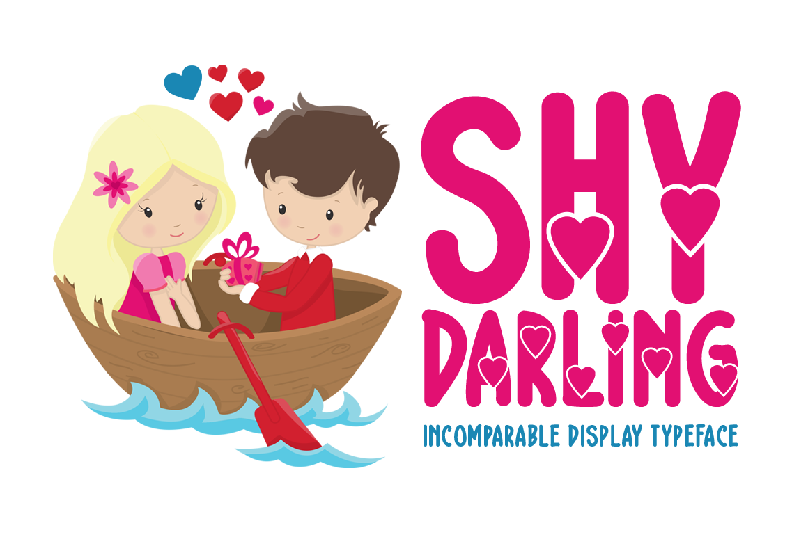 Shy Darling Typeface, a Script Font by Seemly Fonts | Creative Market