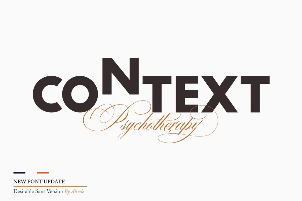 Desirable Calligraphy, a Script Font by Alcode