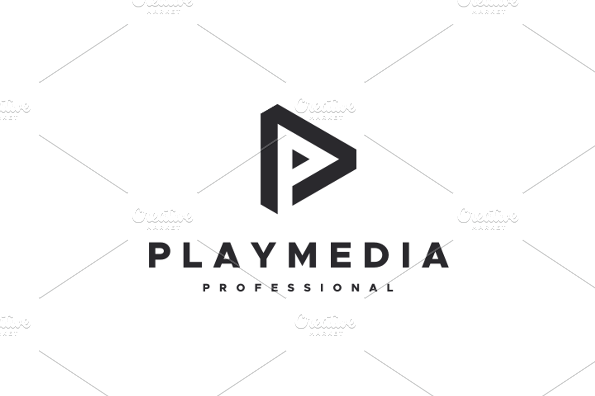 Play Media - Letter P Logo, a Branding & Logo Template by yopie