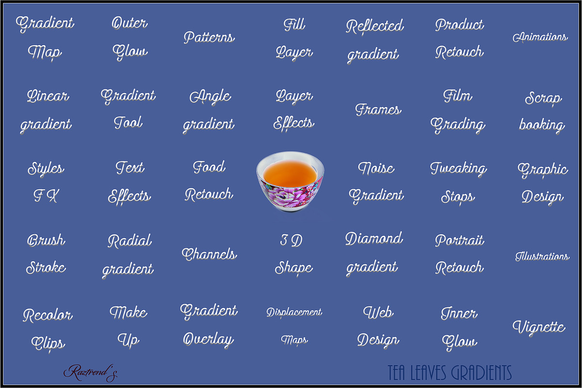 Tea Leaves Gradients, a Gradient Add-On by Raztrend