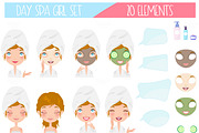 Day Spa Girl Set, an Illustration by Melisende Vector