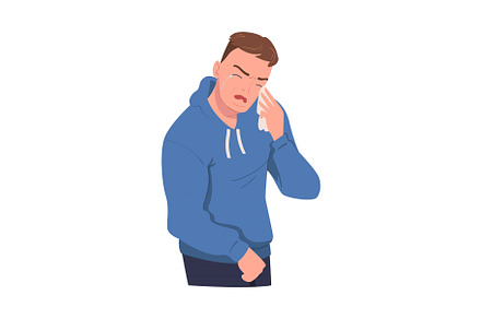 Crying Man Character Weeping and, a Person Illustration by TopVectors