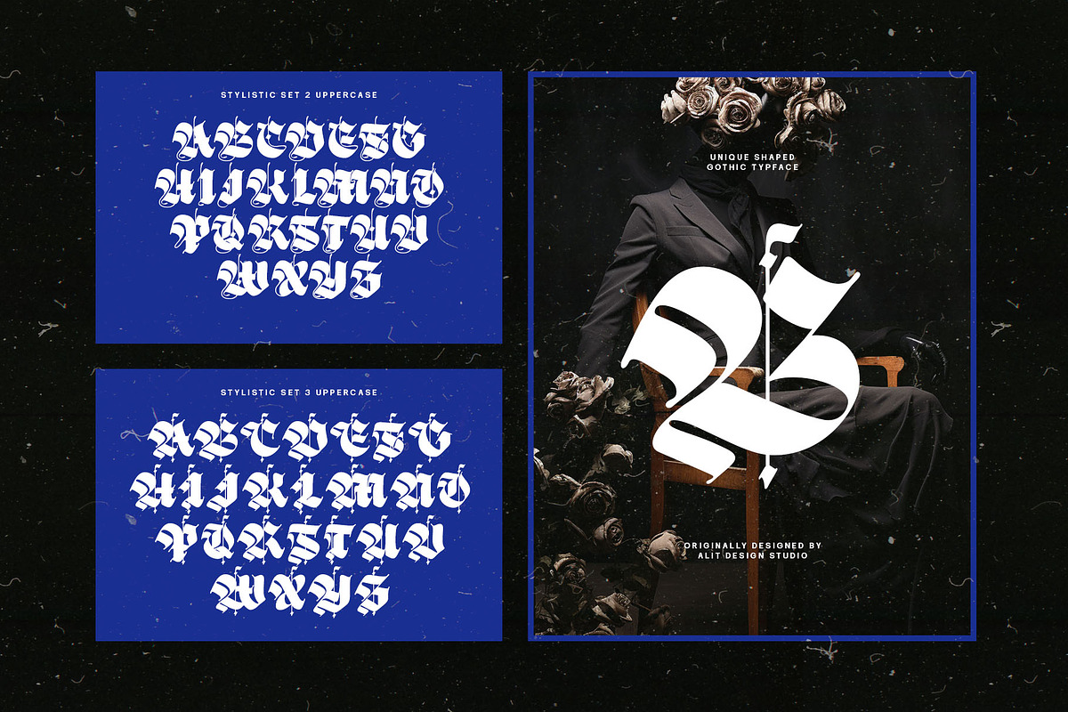 Black Great Typeface, a Blackletter Font by alit design | Creative Market