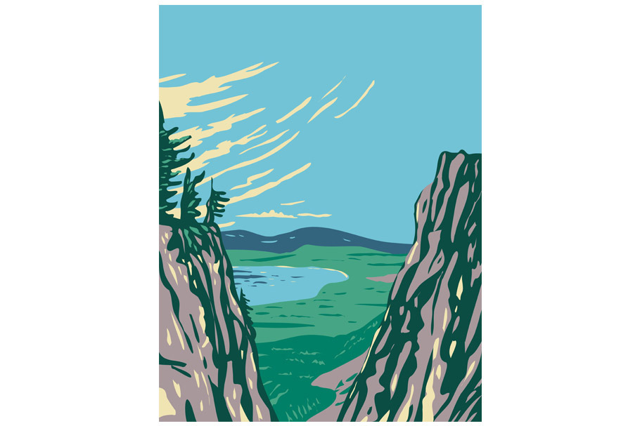 Newberry National Volcanic Monument, an Illustration by patrimonio
