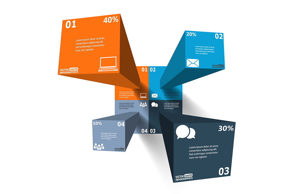 Modern 3d infographics, a Templates & Theme by L_amica