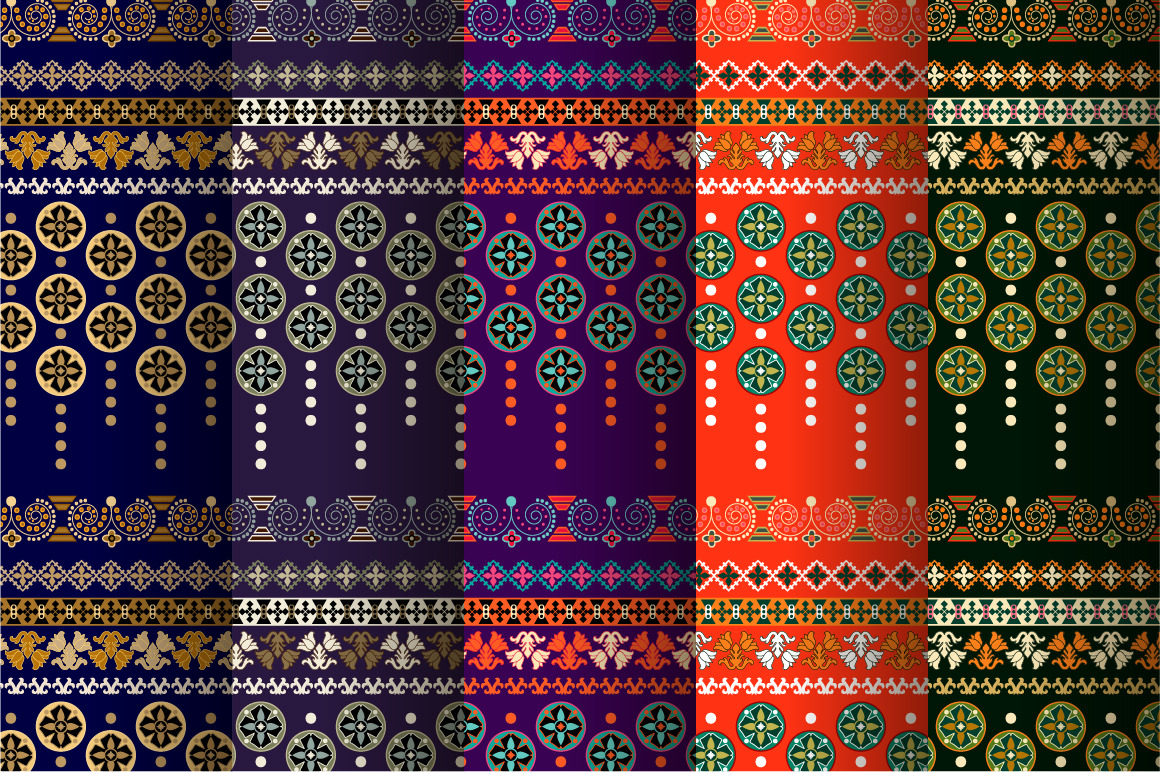 5 Indian Seamless Patterns, a Pattern Graphic by Sunny_Lion