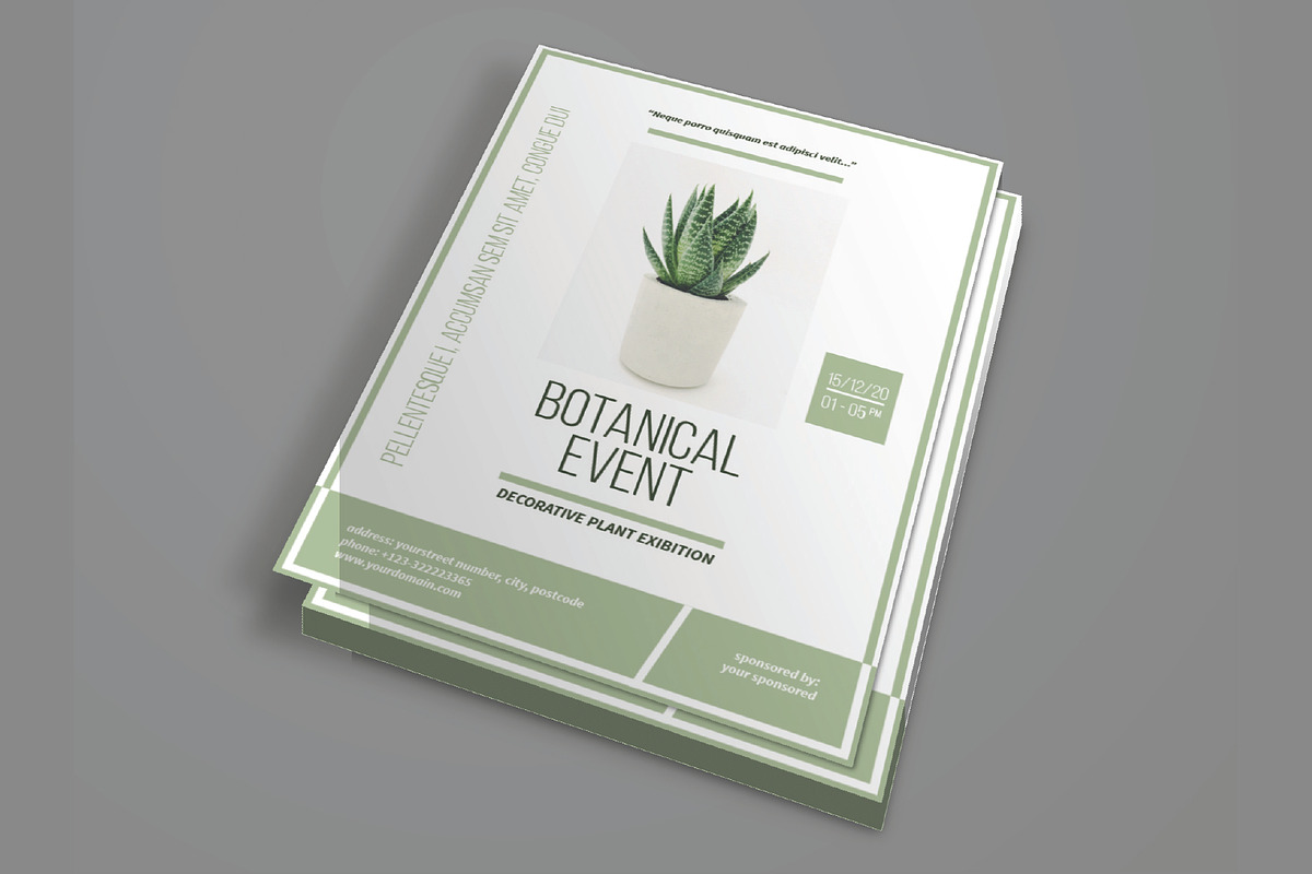 Botanical Event Flyer Template, a Flyer Template by mesuka