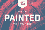 Painted Wave Textures, a Texture Graphic by GhostlyPixels