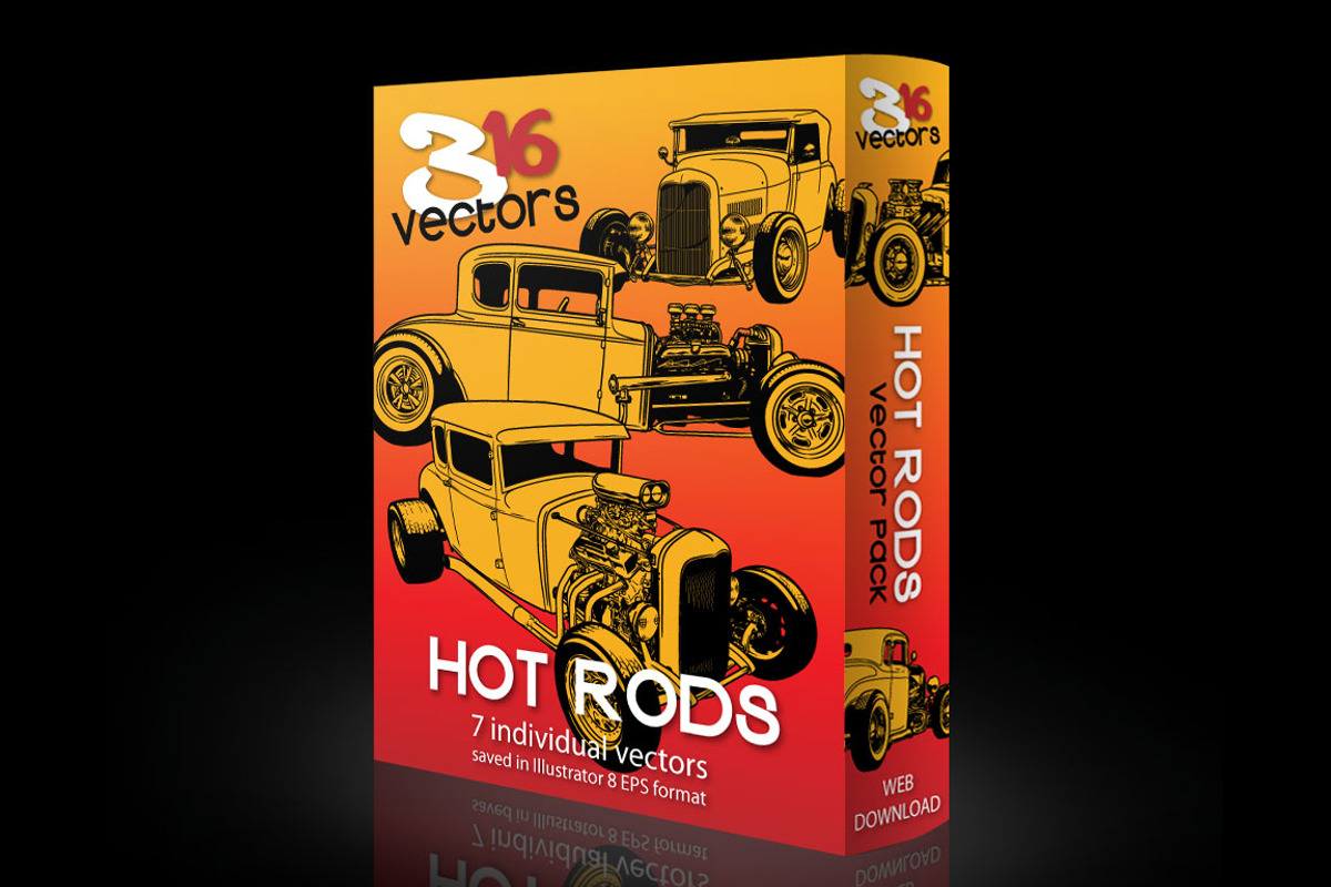 316 Vectors HOT RODS, an Illustration by 316 Graphics | Creative Market