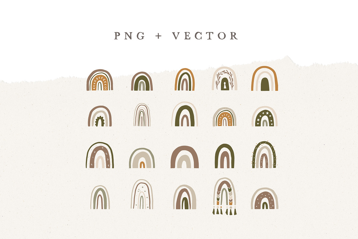 Rainbow Bundle / vector + png, an Illustration by KruthDesign